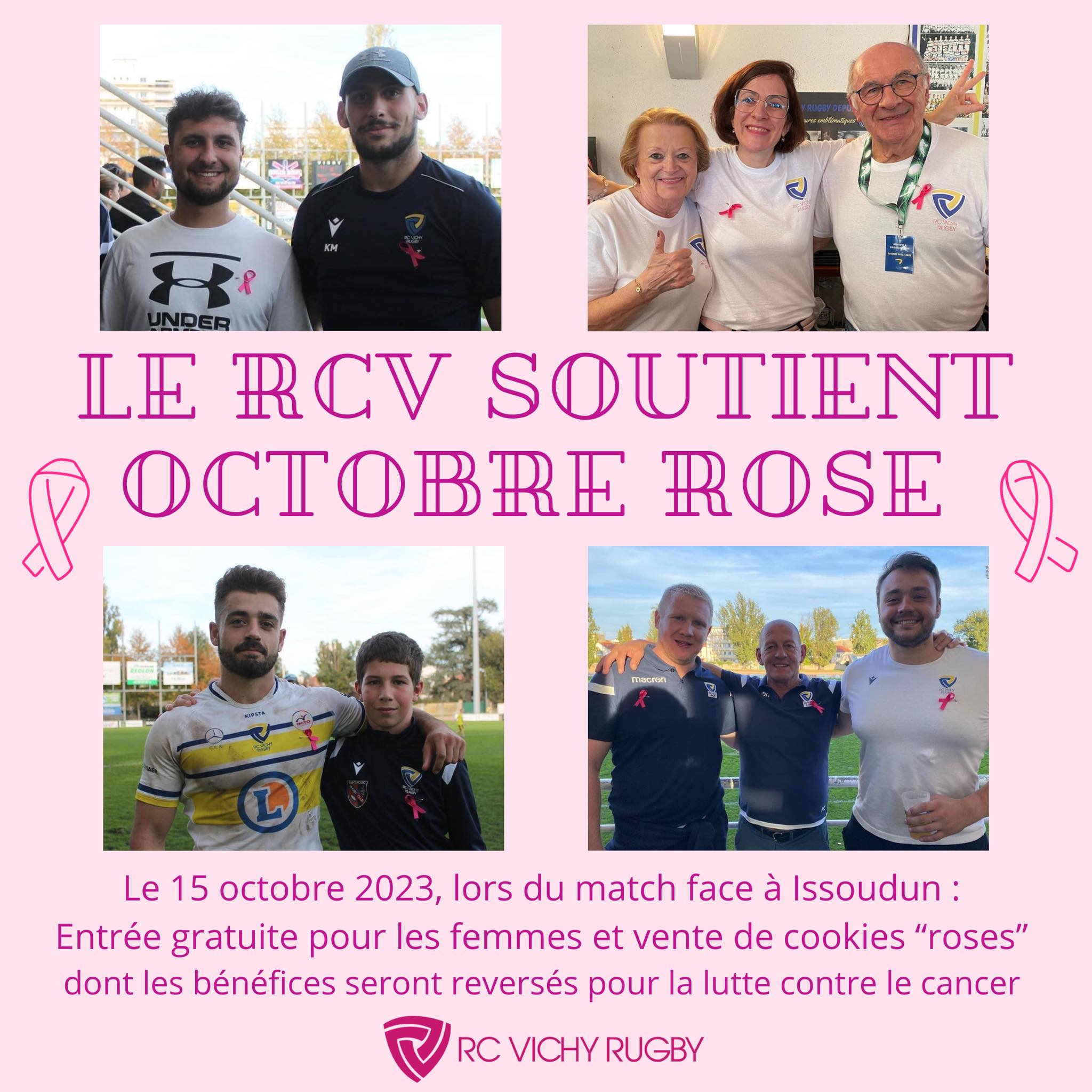 Le RCV RUGBY soutient Octobre Rose - Racing Club Vichy Rugby - RCV